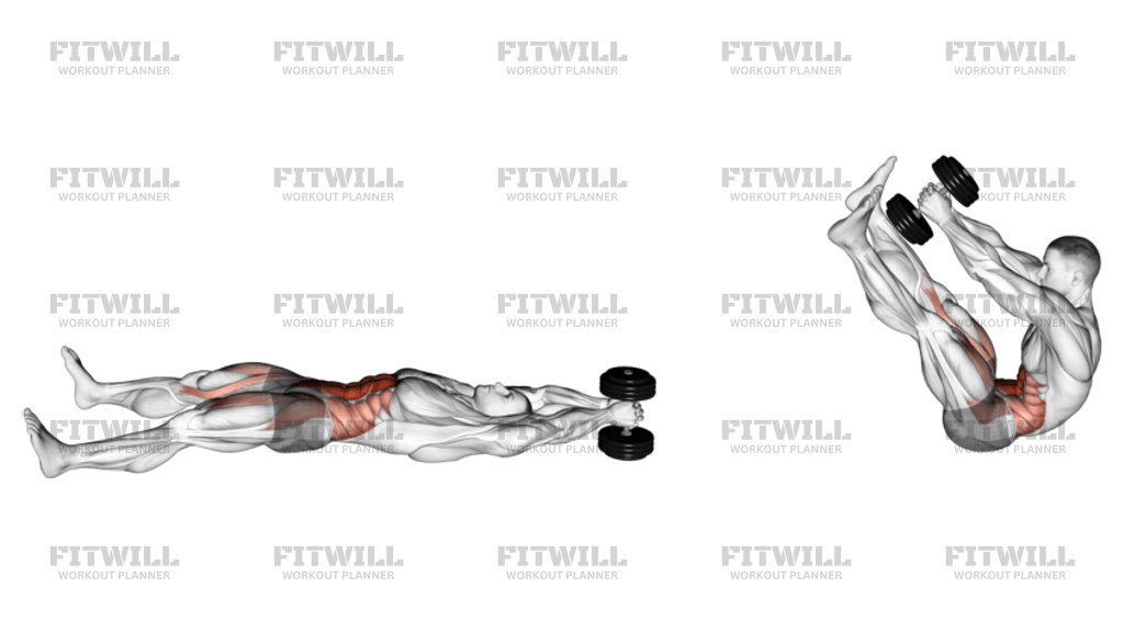 Dumbbell V-up: Exercise Guide, Techniques, Benefits, How to, Muscles ...