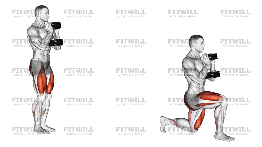 Dumbbell Lunge Version 2: Exercise Guide, Techniques, Benefits, How to ...