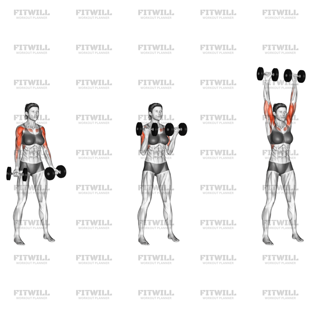 Dumbbell Curl To Press: Exercise Guide, Video, Techniques, Benefits ...