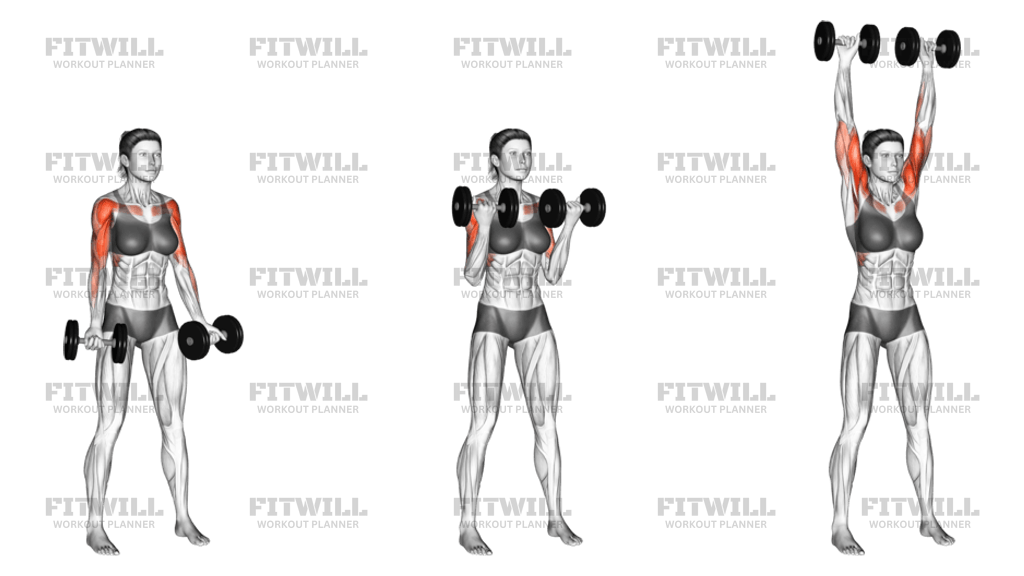Dumbbell Curl To Press: Exercise Guide, Video, Techniques, Benefits ...