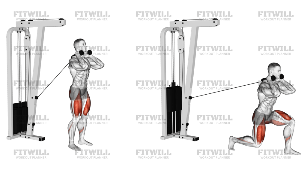 Cable Forward Lunge: Exercise Guide, Techniques, Benefits, How to ...