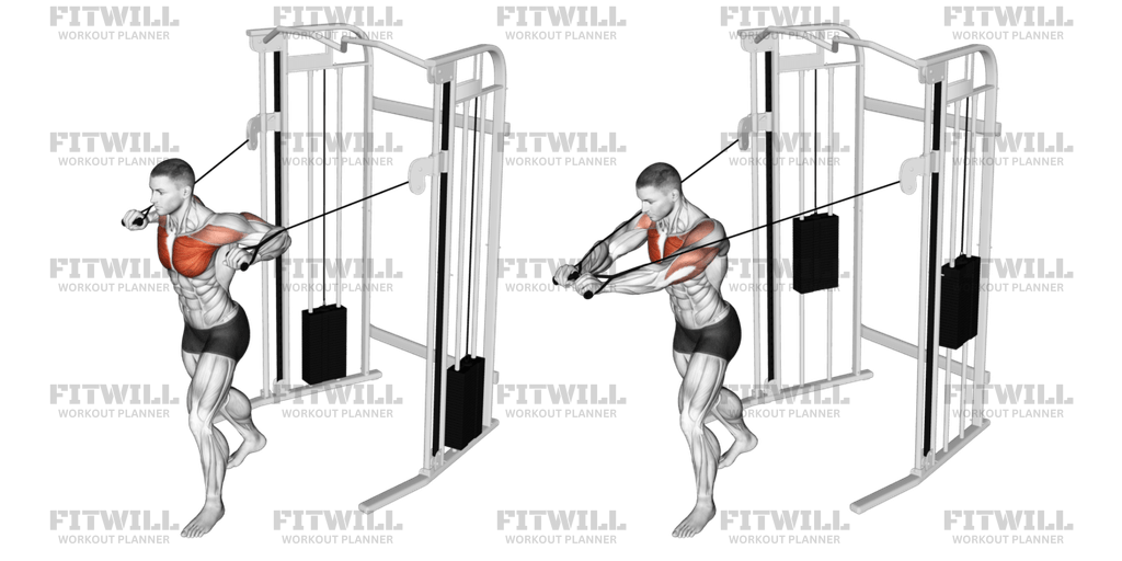 Cable Standing Chest Press: Exercise Guide, Video, Techniques, Benefits ...