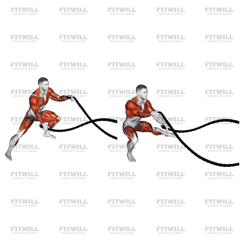 Cordes Battantes Avec Bras Alternés Et Fente Latérale: Guide d'exercice ...