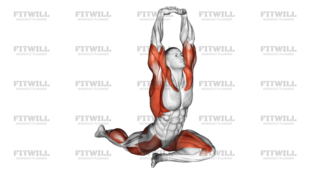 Lying Leg Tuck Hip Stretch Wth Overhead Hands: Exercise Guide ...