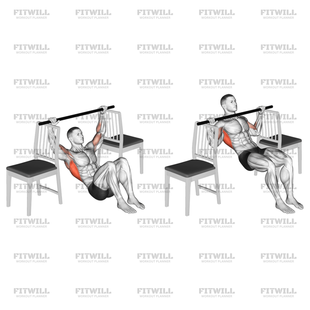 Pull-up With Bent Knee Between Chairs: Exercise Guide, Video ...