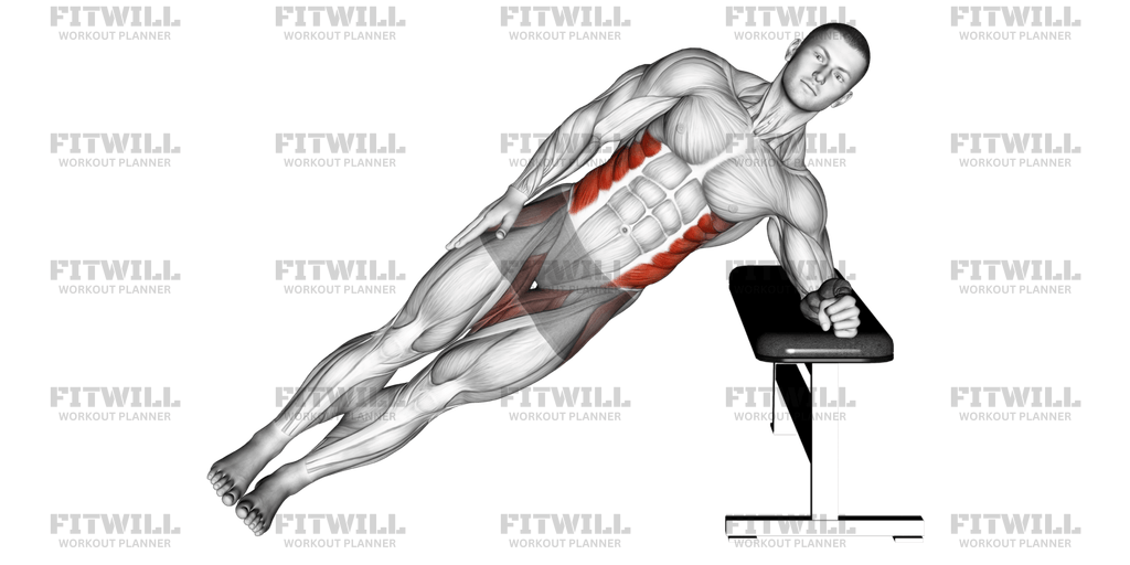 Bodyweight Incline Side Plank (R): Exercise Guide, Techniques, Benefits ...