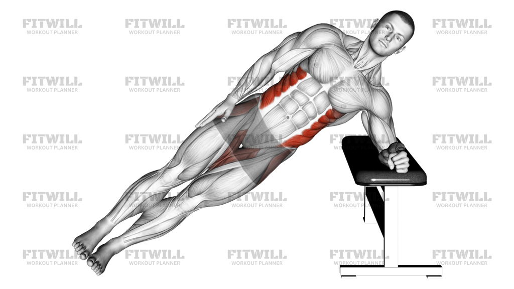 Bodyweight Incline Side Plank (R): Exercise Guide, Techniques, Benefits ...