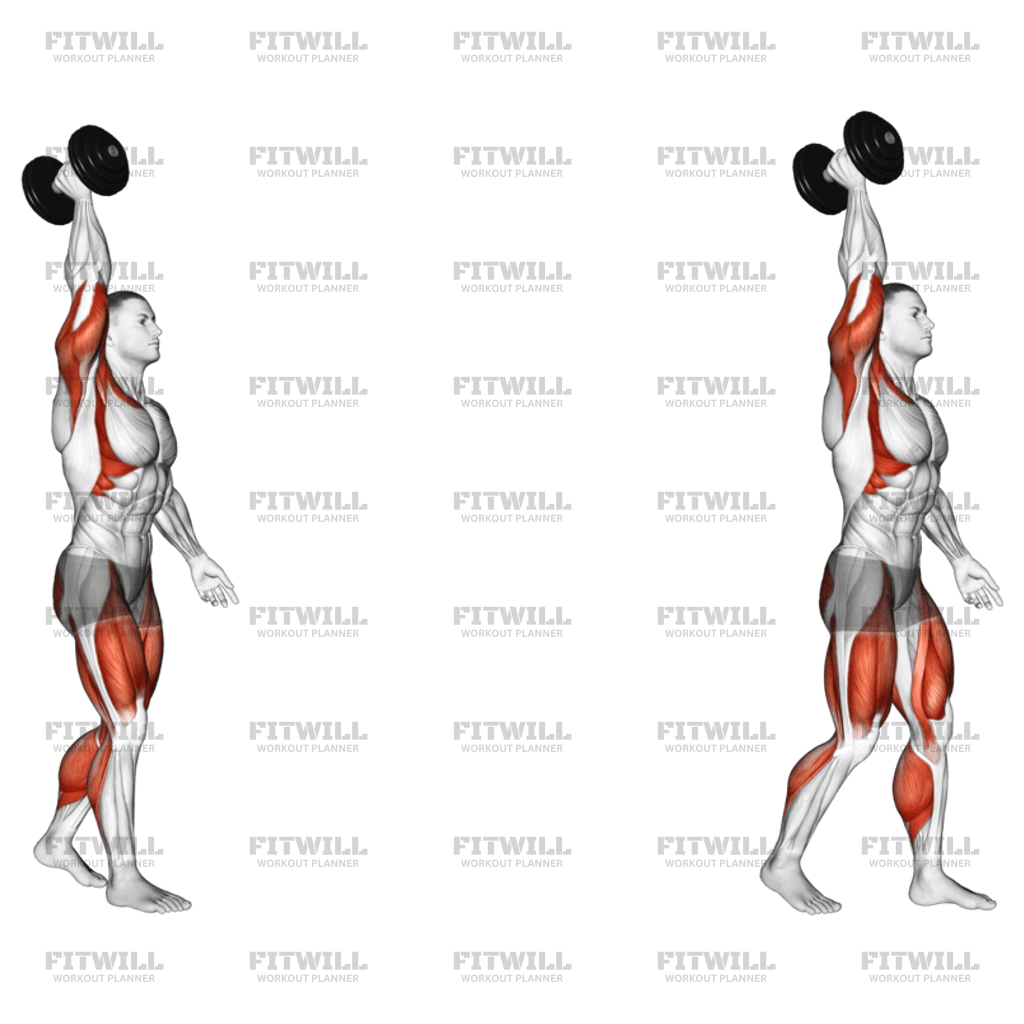 Dumbbell Single Arm Overhead Carry: Exercise Guide, Video, Techniques ...