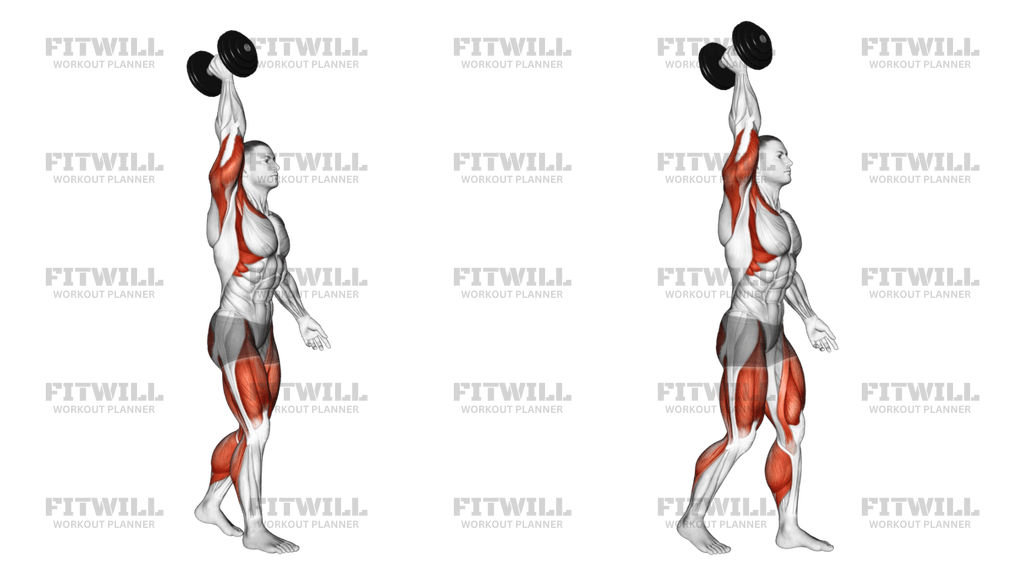 Dumbbell Single Arm Overhead Carry: Exercise Guide, Video, Techniques ...