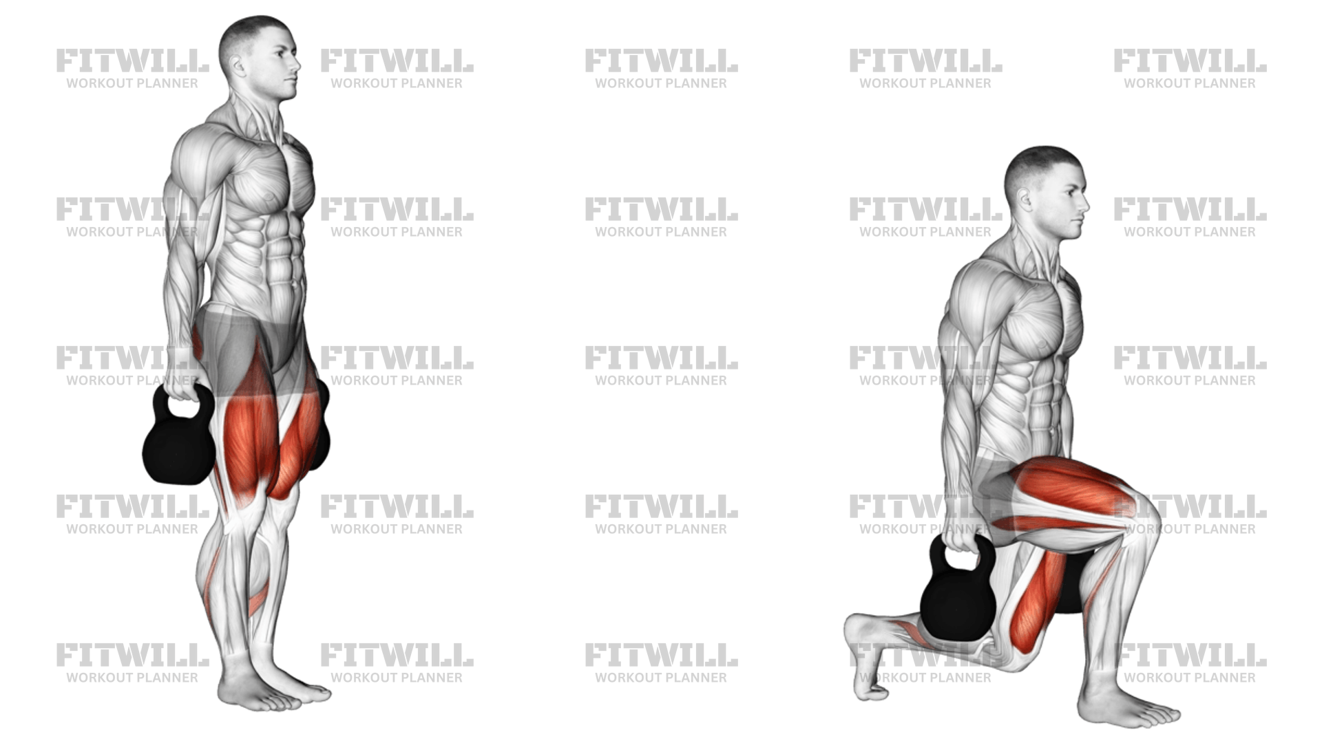 Kettlebell Forward Lunge: Exercise Guide, Video, Techniques, Benefits ...