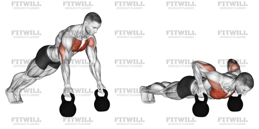 Kettlebell Deep Push-Up: Exercise Guide, Video, Techniques, Benefits ...