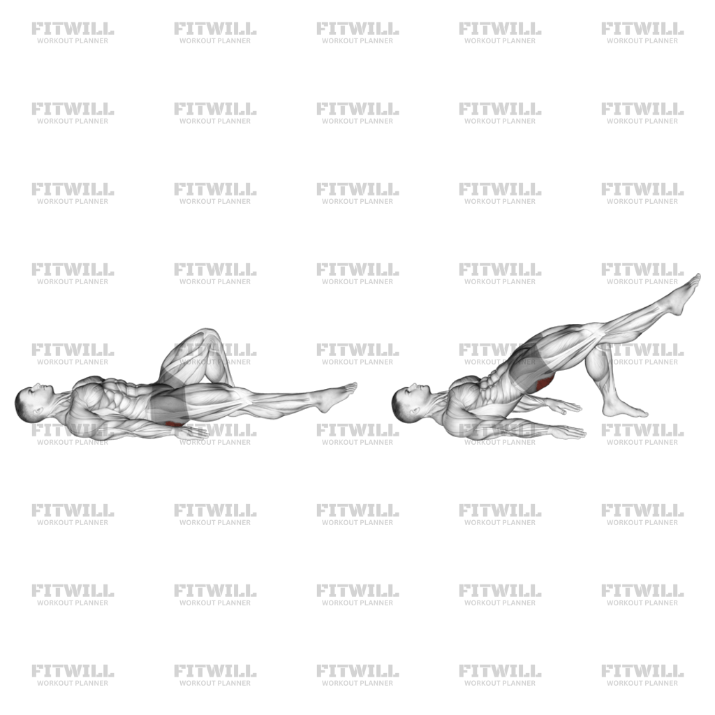Single Leg Bridge With Outstretched Leg: Exercise Guide, Video ...