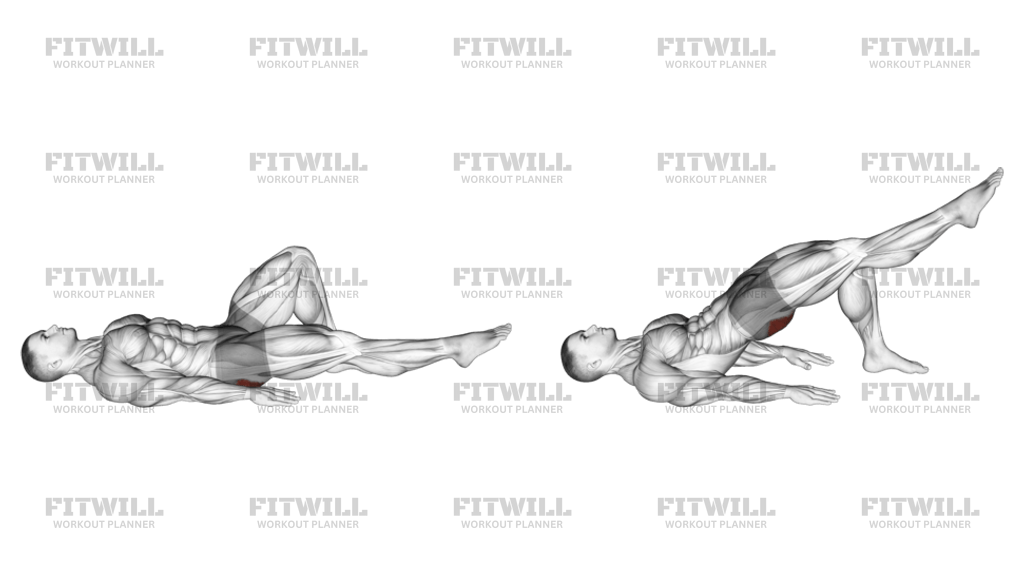 Single Leg Bridge With Outstretched Leg: Exercise Guide, Video ...