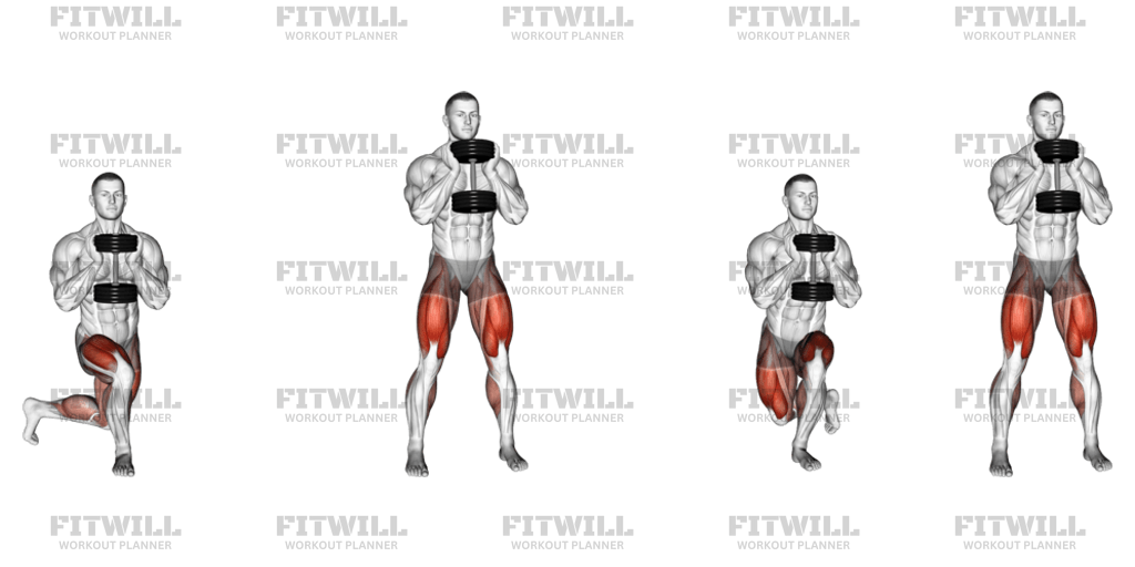 Dumbbell Gobelt Curtsey Lunge: Exercise Guide, Video, Techniques ...