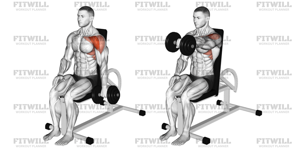 Dumbbell Seated One Arm Front Raise: Exercise Guide, Techniques ...