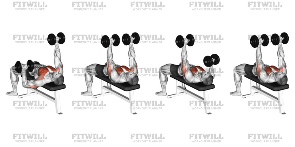 Dumbbell Alternate Bench Press (high Start): Exercise Guide, Video ...