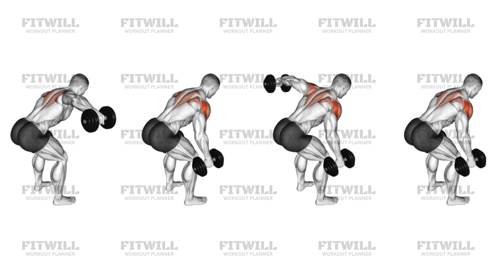 Dumbbell Bent Over Alternate Rear Delt Fly: Exercise Guide, Techniques ...