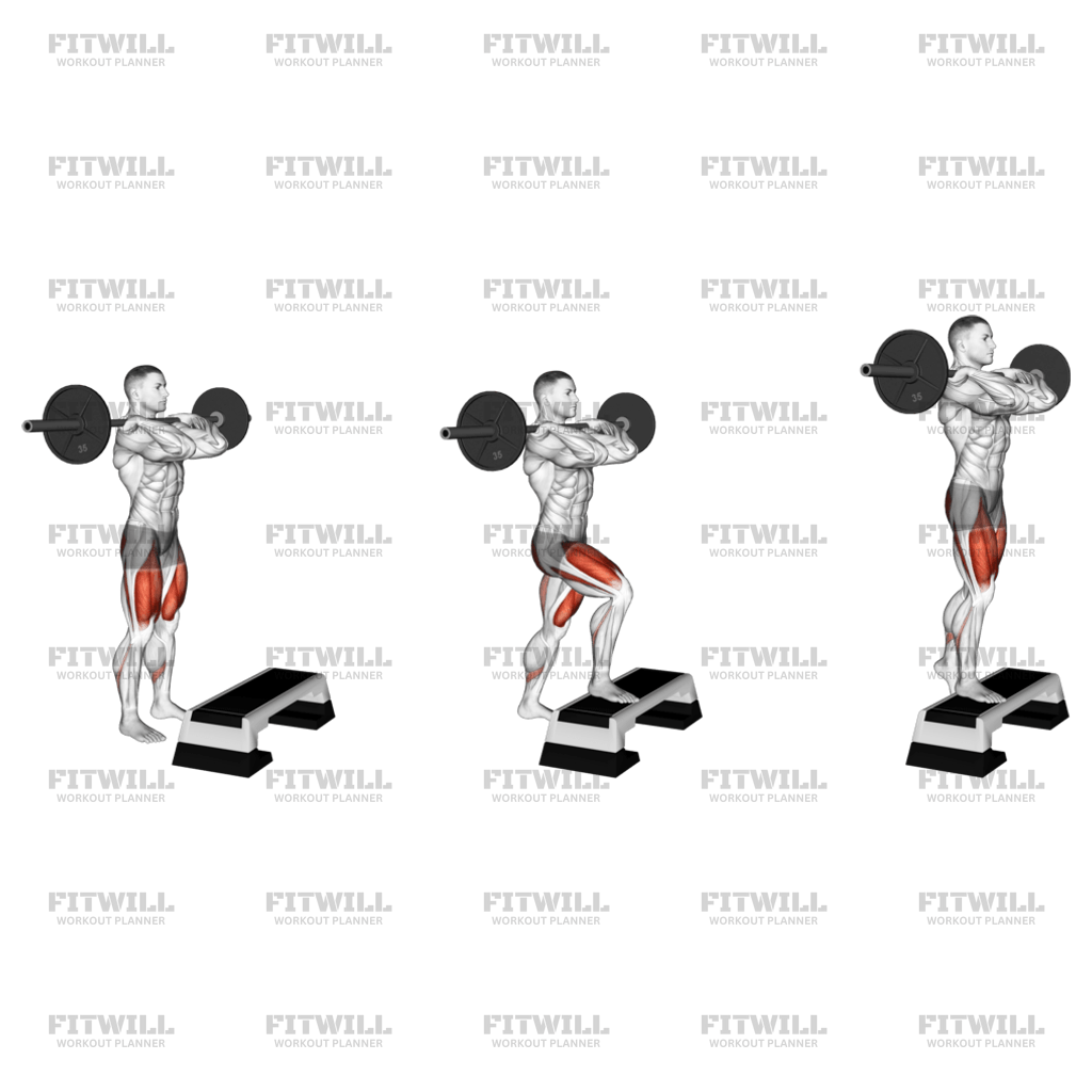 Barbell Front Step Up: Exercise Guide, Techniques, Benefits, How to ...