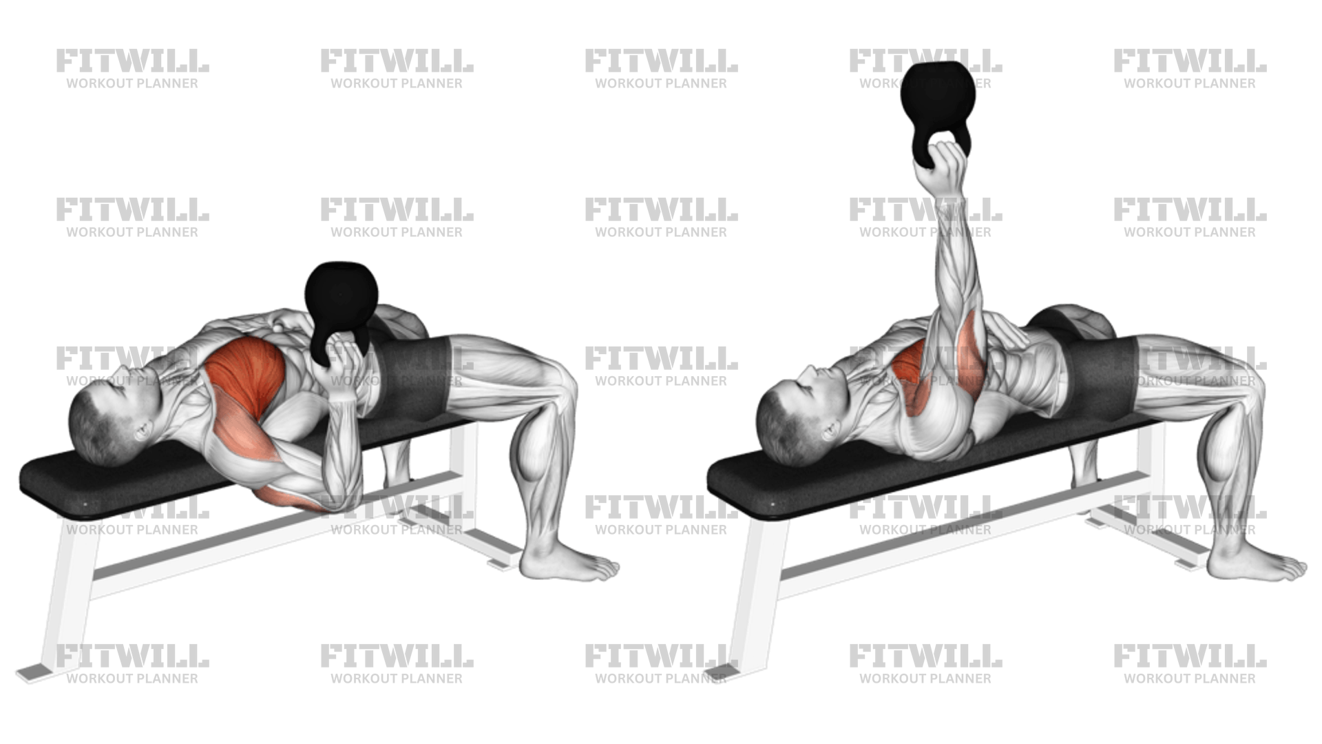 Kettlebell Bottom Up One Arm Bench Press: Exercise Guide, Techniques ...
