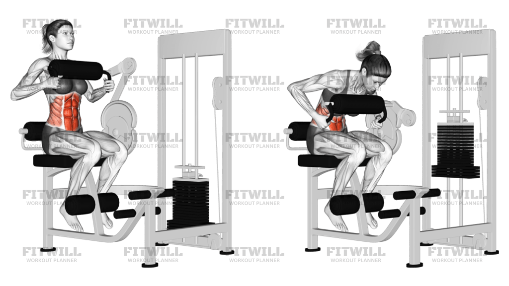 Lever Seated Crunch (chest Pad): Exercise Guide, Video, Techniques ...