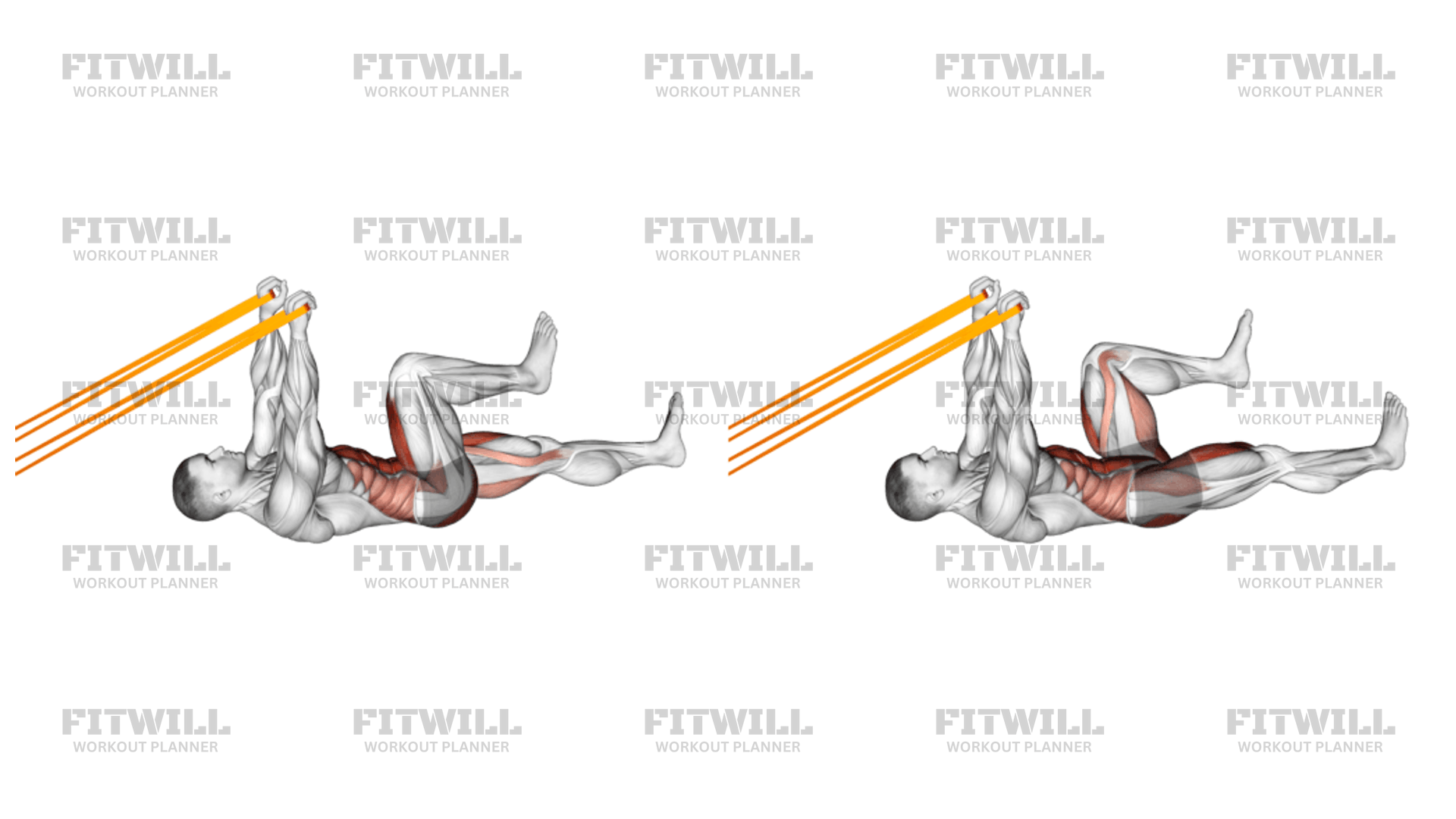 Resistance Band Upper Body Lying Air Bike: Exercise Guide, Techniques ...