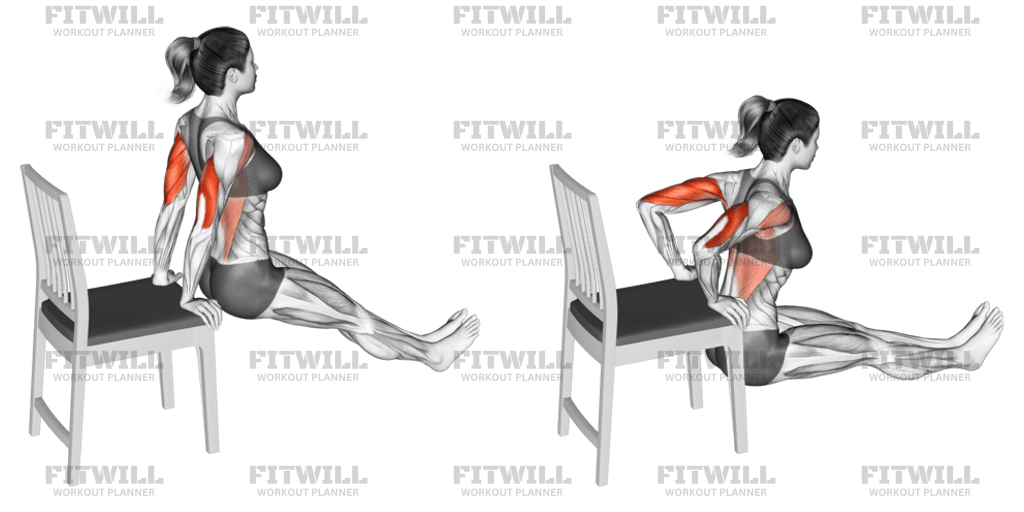 Dip On Floor With Chair: Exercise Guide, Video, Techniques, Benefits ...