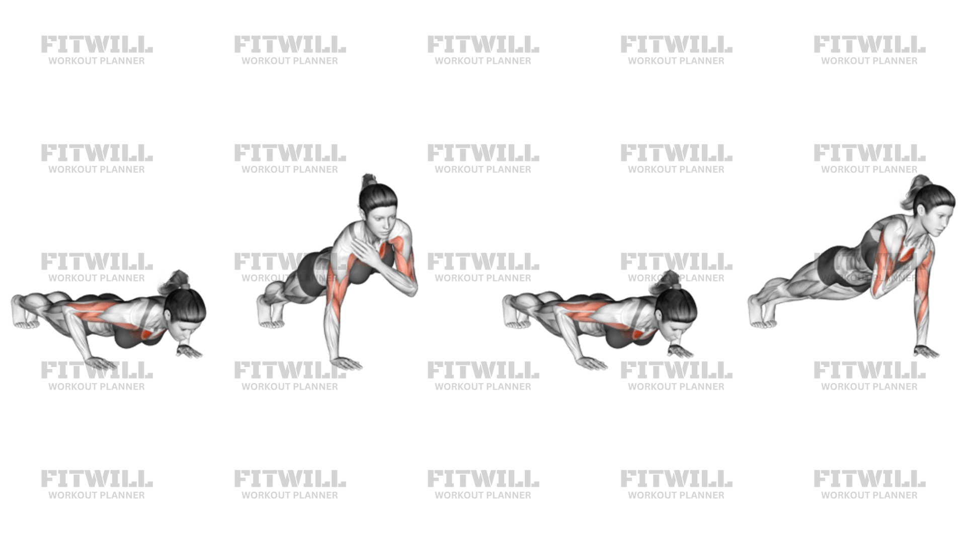 Shoulder Tap Push Up: Exercise Guide, Video, Techniques, Benefits, How ...