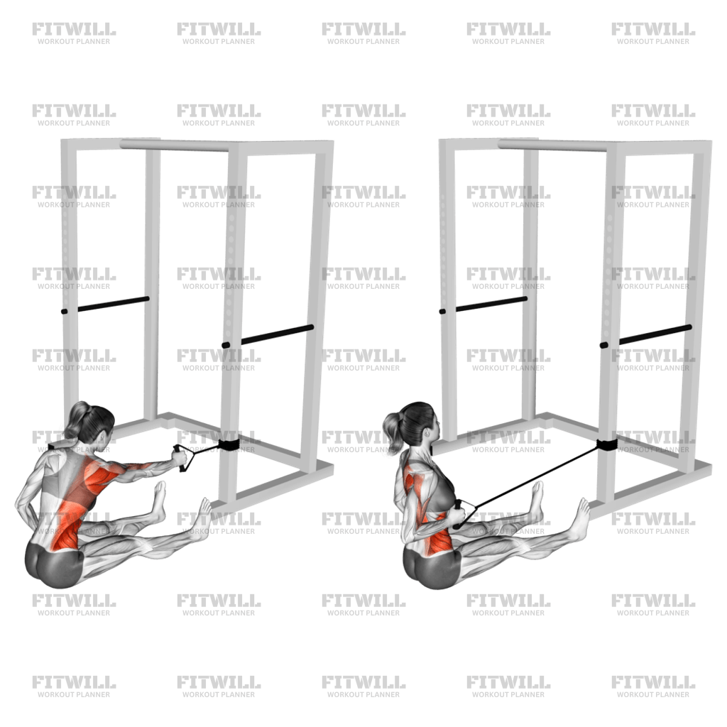 Band One-Arm Twisting Seated Row: Exercise Video | Fitwill