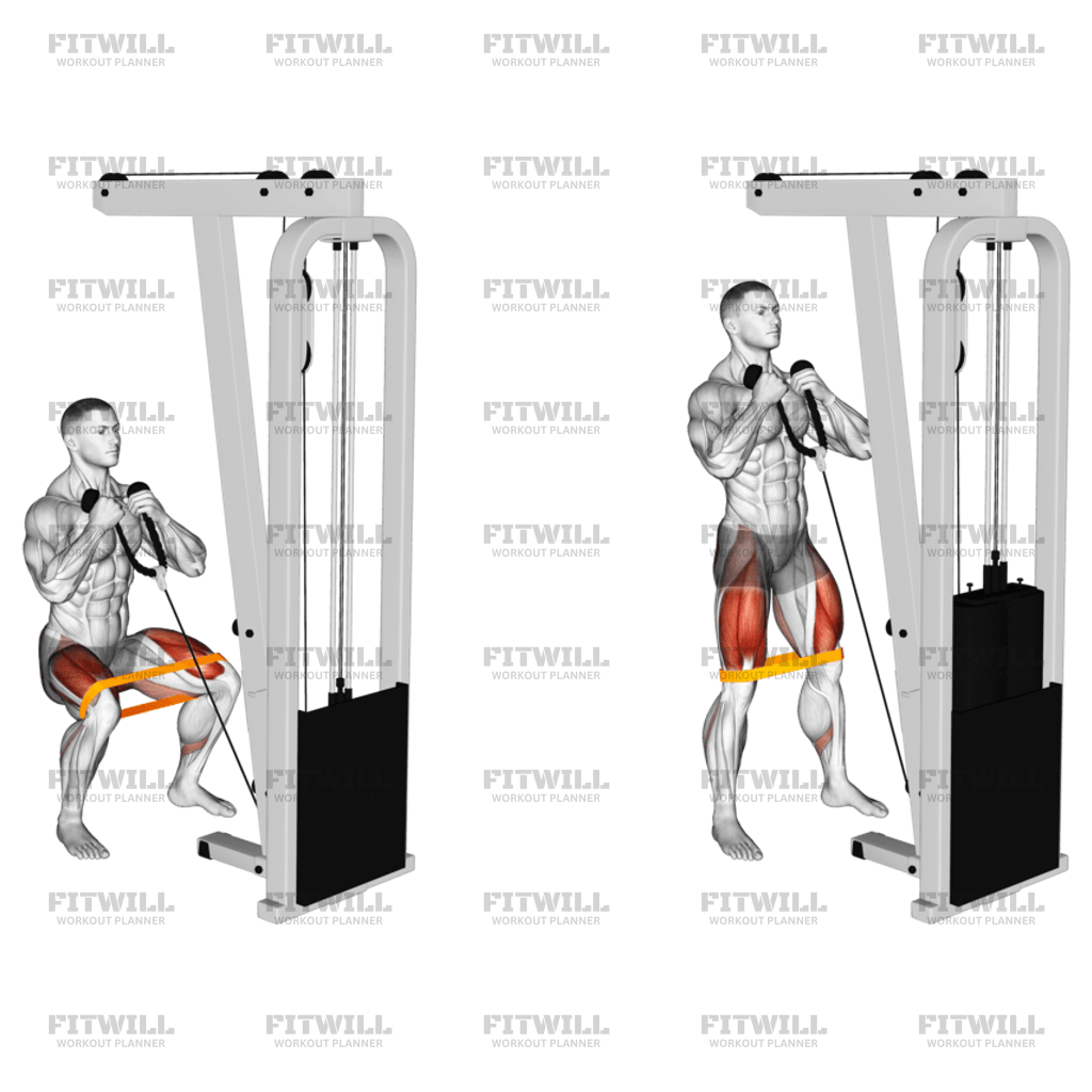 Resistance Band Cable Squat: Exercise Guide, Techniques, Benefits, How ...