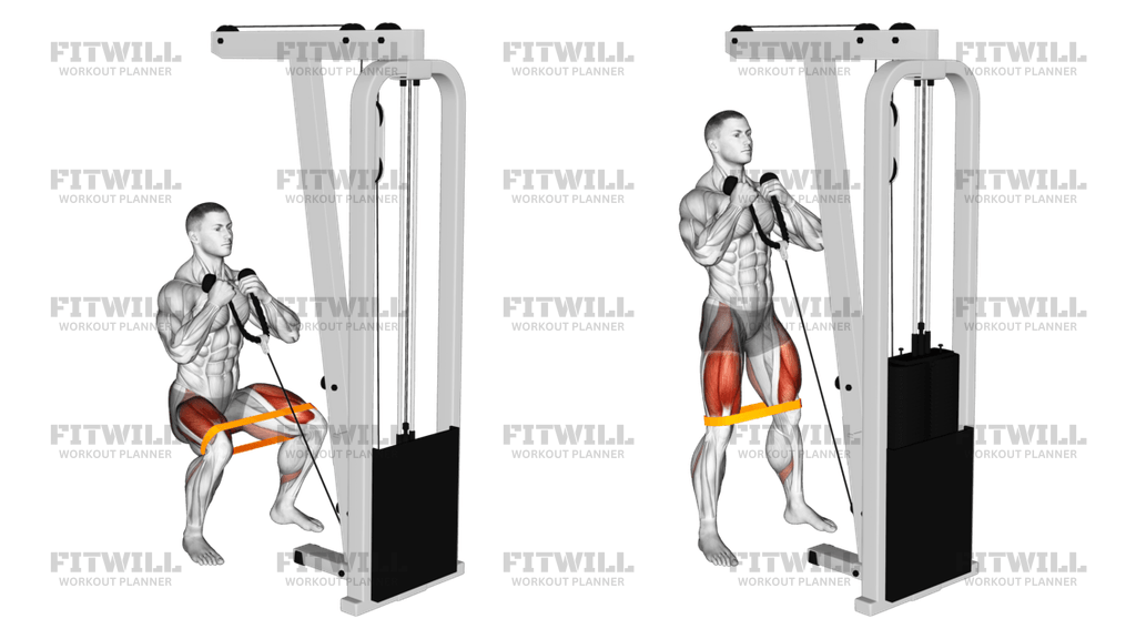 Resistance Band Cable Squat: Exercise Guide, Techniques, Benefits, How ...