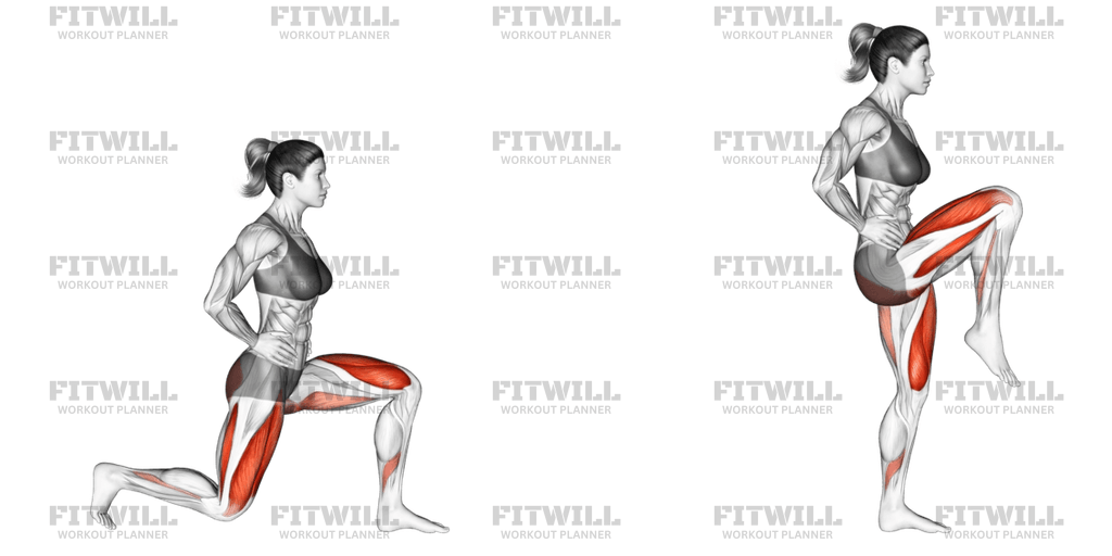 High Knees Lunge: Exercise Guide, Techniques, Benefits, How to, Muscles ...