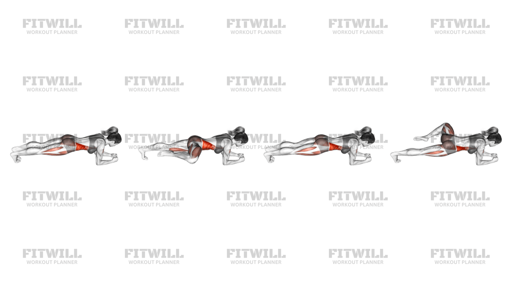 Spider Plank (female): Guide, Techniques, Benefits, How to, Muscles ...