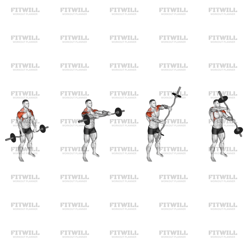 EZ-bar Front Twist Raise: Exercise Guide, Techniques, Benefits, How to ...