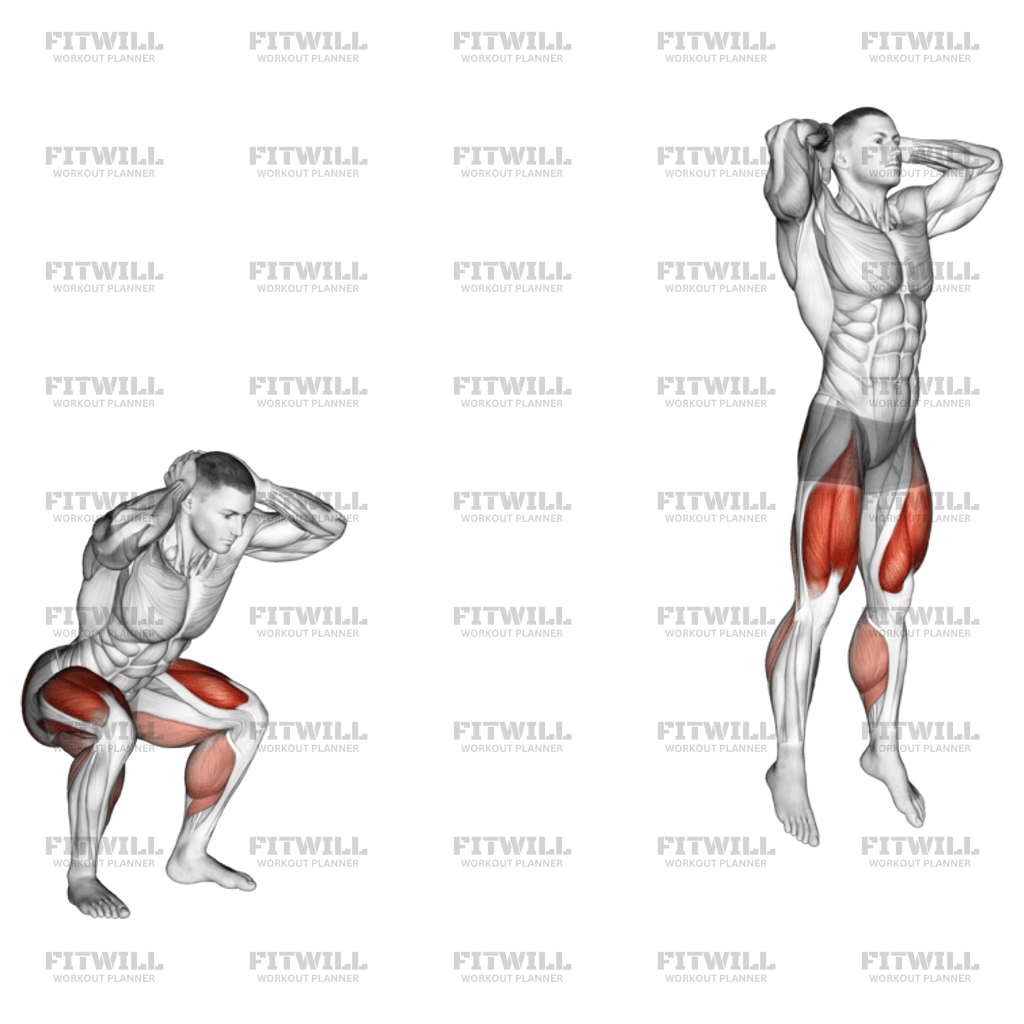 Prisoner Jump Squat: Exercise Guide, Techniques, Benefits, How to ...