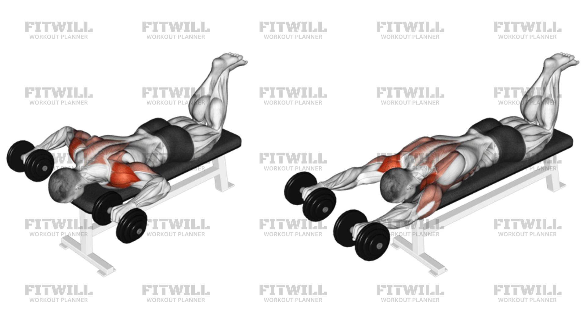 Dumbbell Face Down Lying Shoulder Press: Exercise Guide, Video ...