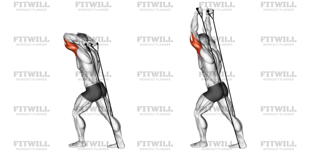 Band Overhead Triceps Extension Version 2: Exercise Guide, Video ...