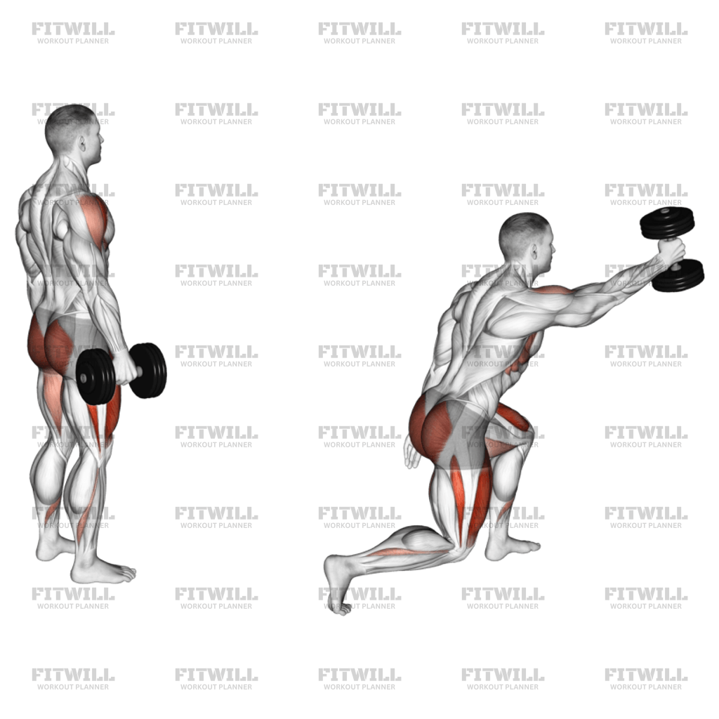 Dumbbell Rear Lunge Front Raise: Exercise Guide, Techniques, Benefits ...