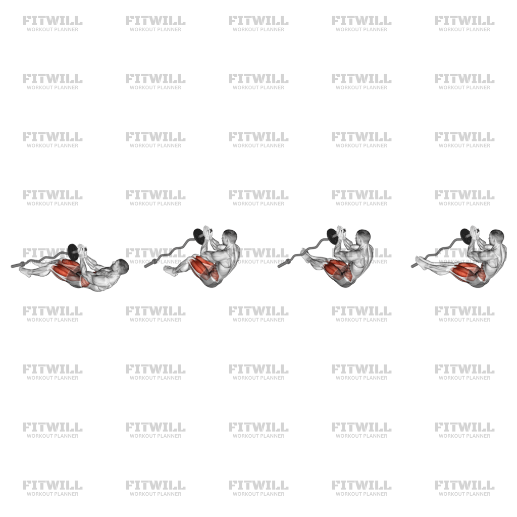 EZ-Bar Legs Side Pull-In Sit-Up: Exercise Video | Fitwill