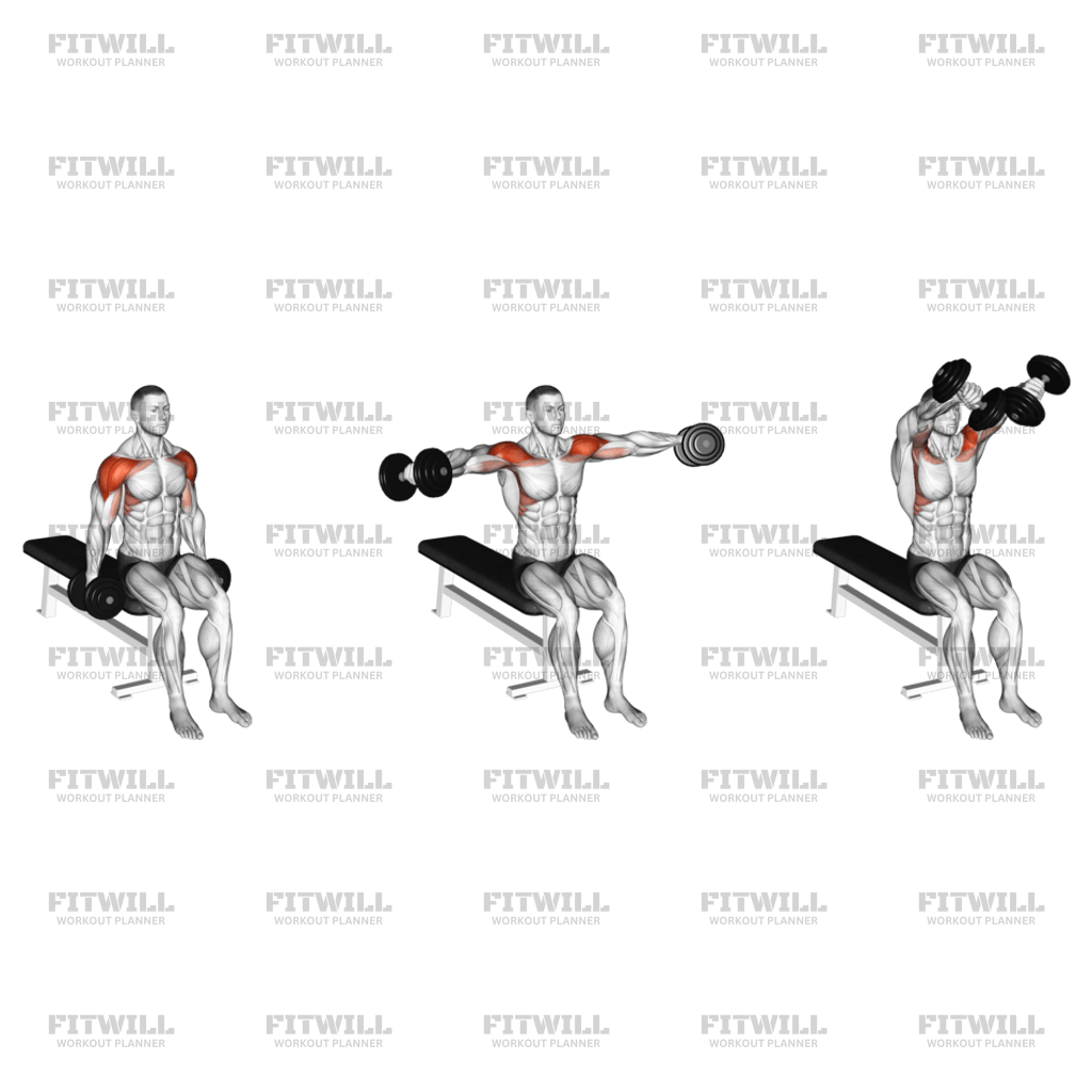 Dumbbell Seated Lateral To Front Raise: Exercise Guide, Techniques, Benefits, How to, Muscles ...