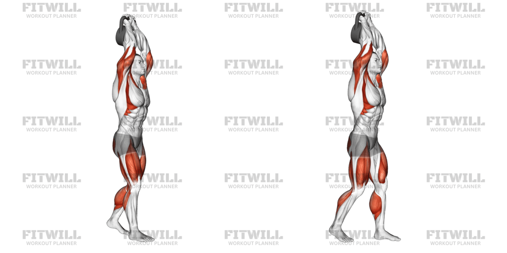 Kettlebell Overhead Carry: Exercise Guide, Video, Techniques, Benefits ...