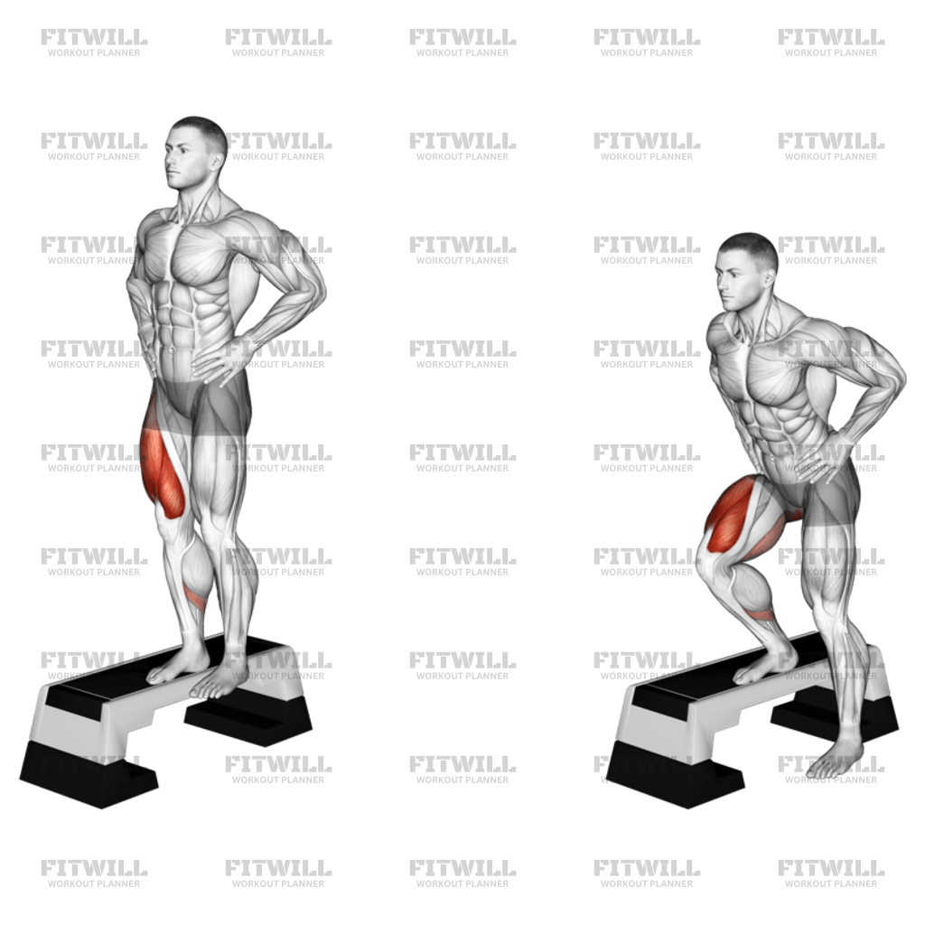 Stepdown Squat: Exercise Guide, Techniques, Benefits, How to, Muscles ...