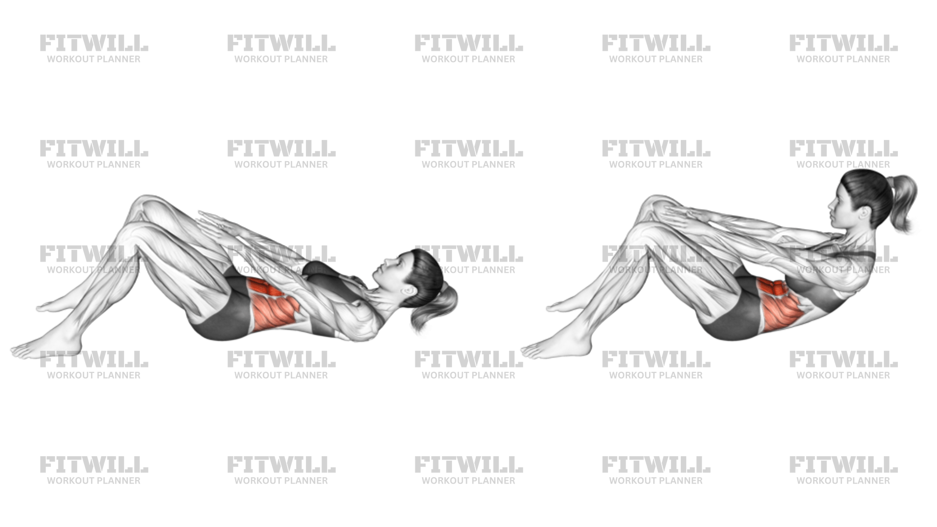 Knee Touch Crunch: Exercise Guide, Video, Techniques, Benefits, How to ...