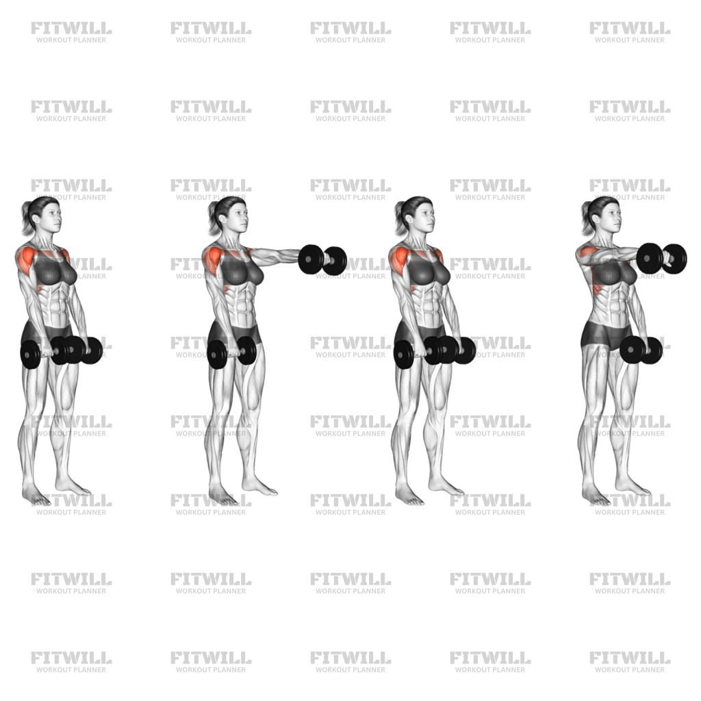 Dumbbell Alternate Front Raise: Exercise Guide, Video, Techniques ...