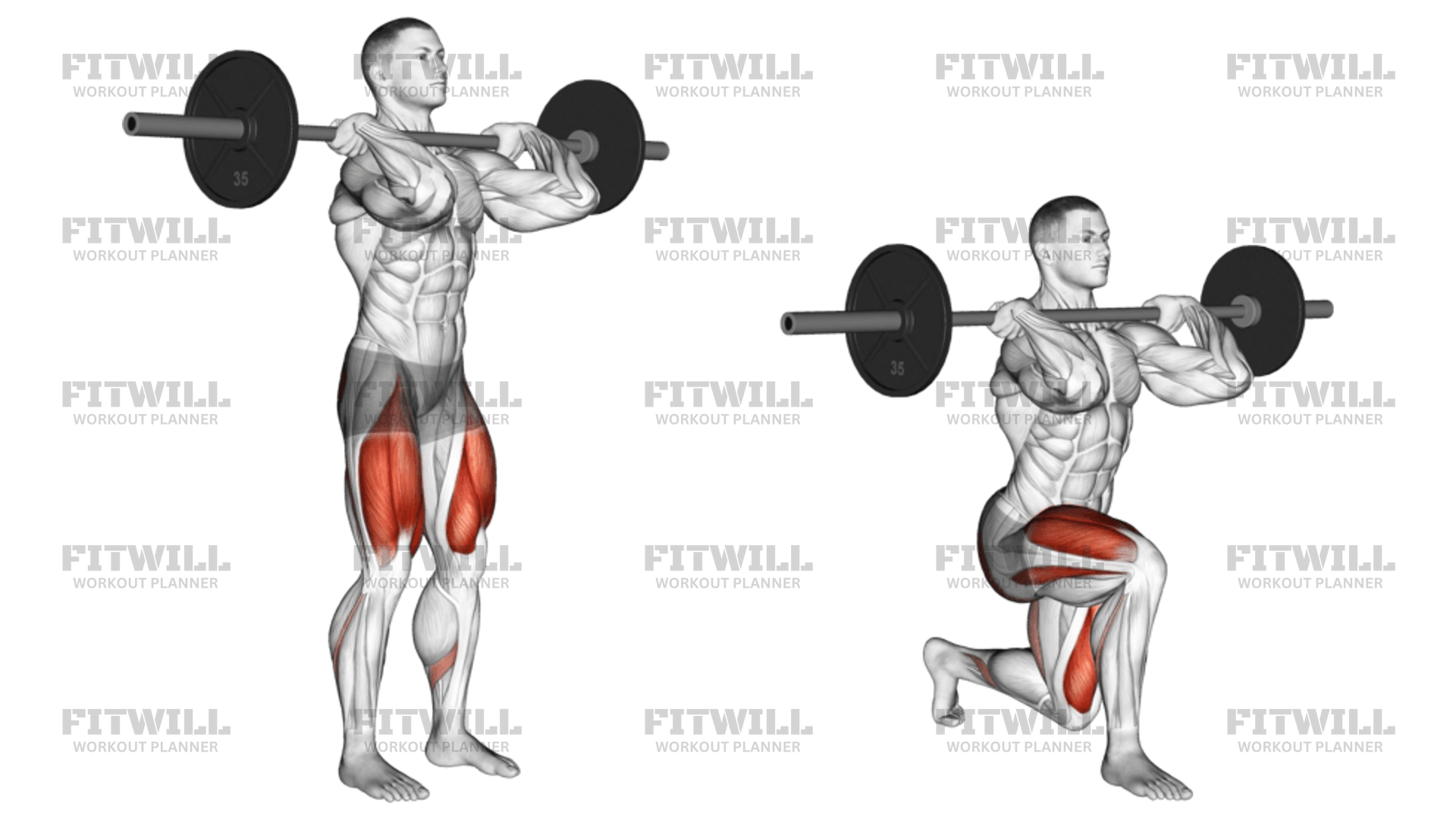 Barbell Front Rack Rear Lunge: Exercise Guide, Techniques, Benefits ...