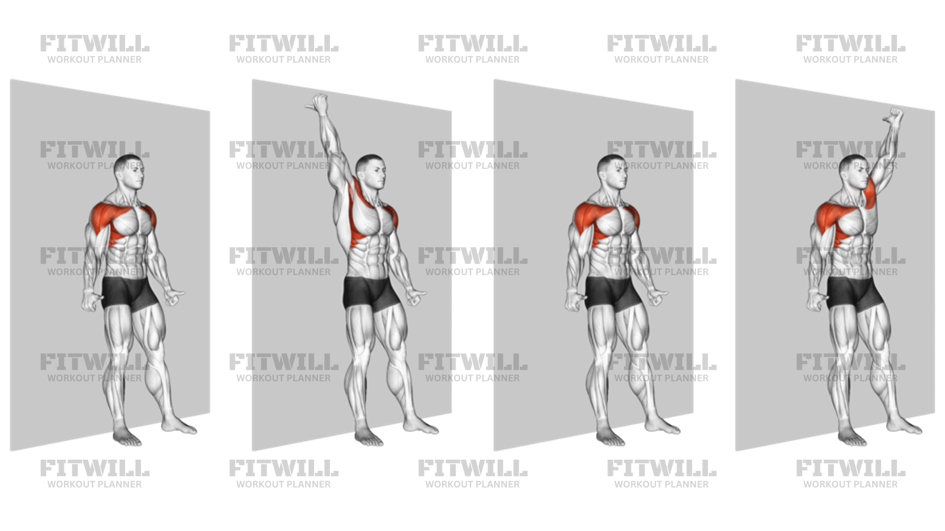 Alternate Shoulder Flexion Back To Wall: Exercise Guide, Techniques ...