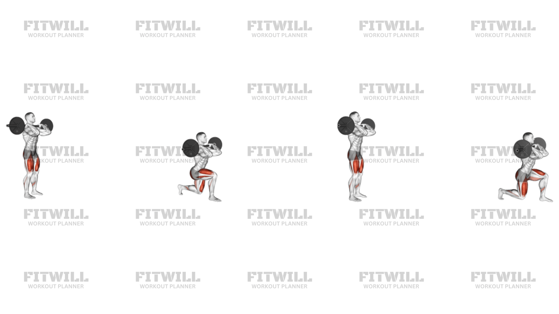 Barbell Front Rack Walking Lunge: Exercise Guide, Techniques, Benefits ...