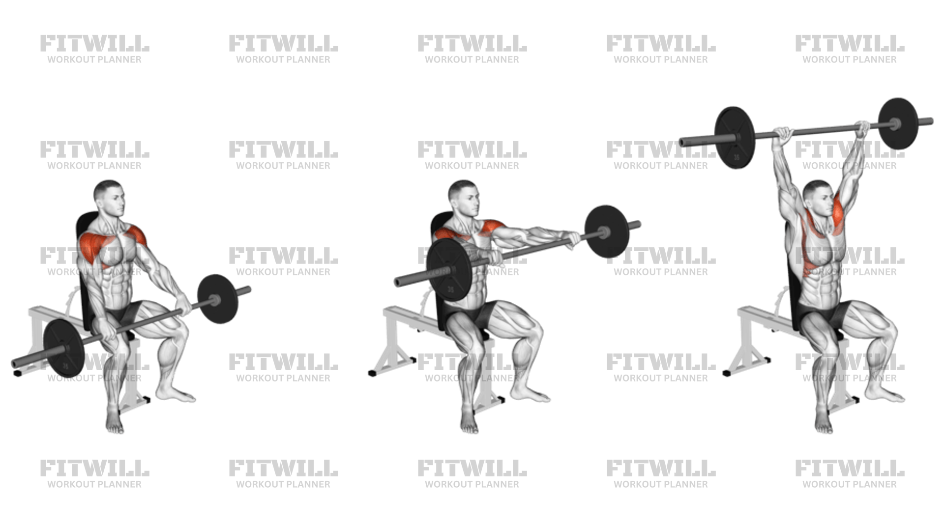 Barbell Seated High Front Raise: Exercise Guide, Techniques, Benefits ...