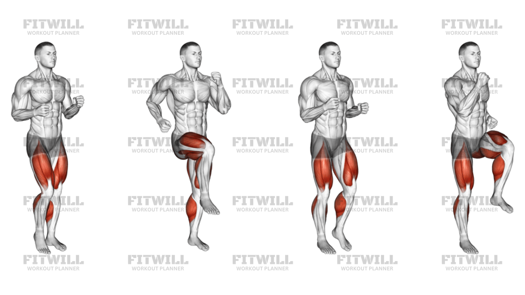 Marching On The Spot: Exercise Guide, Video, Techniques, Benefits, How ...