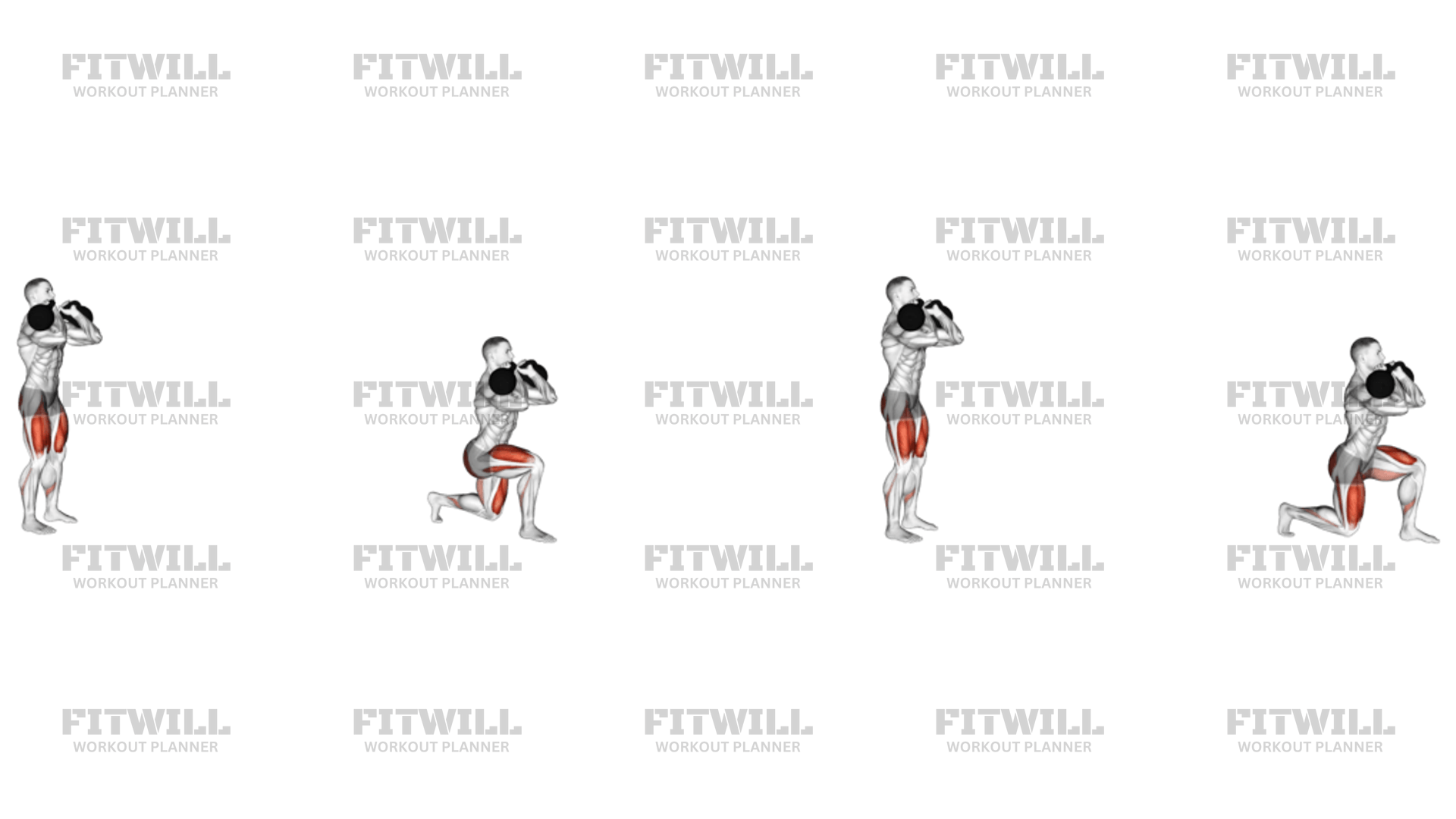 Kettlebell Front Rack Walking Lunge: Exercise Guide, Techniques ...
