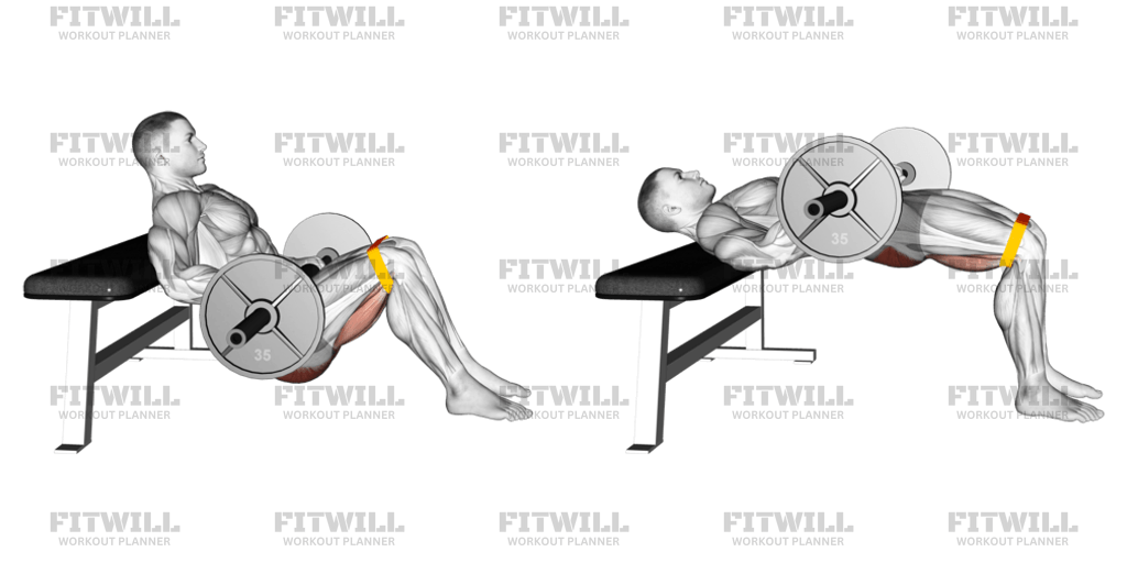Barbell Resistance Band Hip Thrust: Exercise Guide, Techniques ...